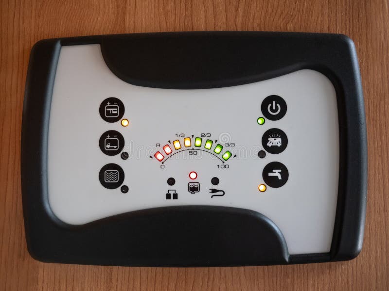 Motor Home or Camper Van Control Panel Stock Image - Image of caravan ...