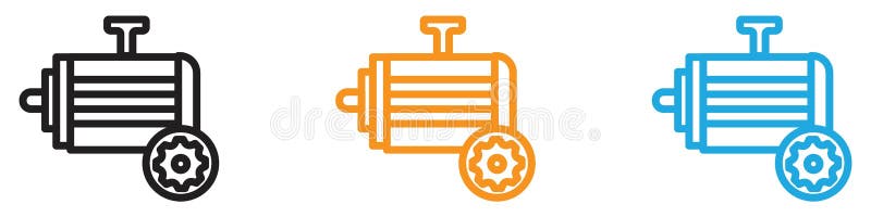 Motor Icon Vector Logo Set Collection for Web App Ui Stock Vector ...