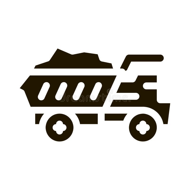 Motor Lorry Icon Vector Glyph Illustration Stock Illustration ...