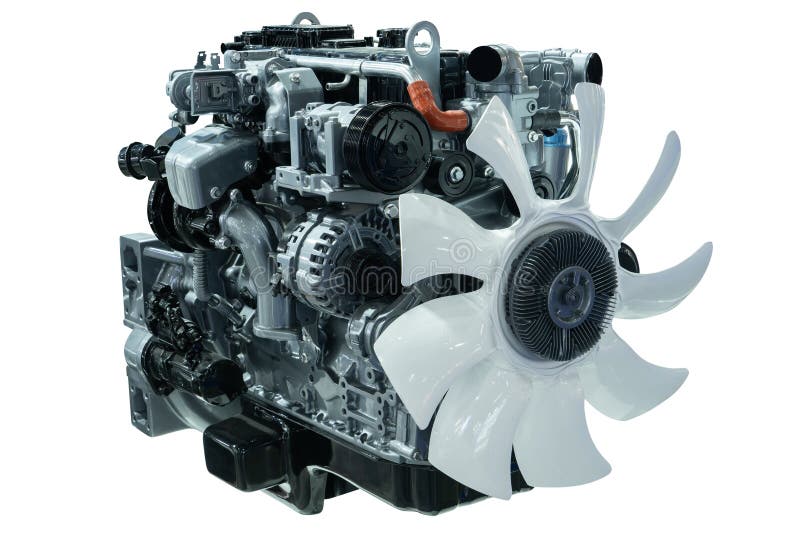 Motor Moderno Aislado En Fondo Blanco Foto de archivo - Imagen de ...