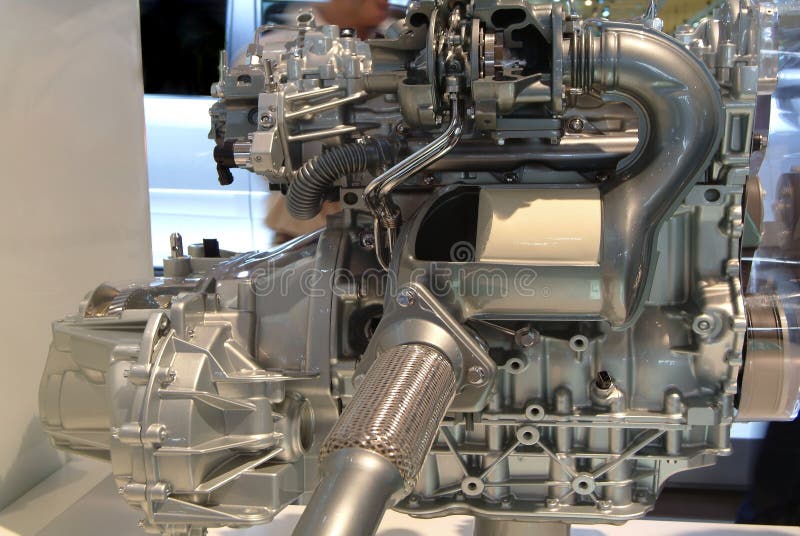 Motor Moderno De La Potencia Del Coche Imagen de archivo - Imagen de ...