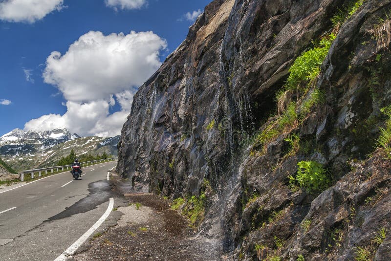 Motor on mountain road stock image. Image of landscape - 47476515