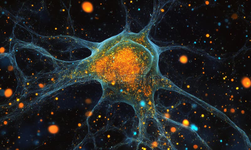 Motor Neuron Under the Microscope in Lab Stock Image - Image of ...