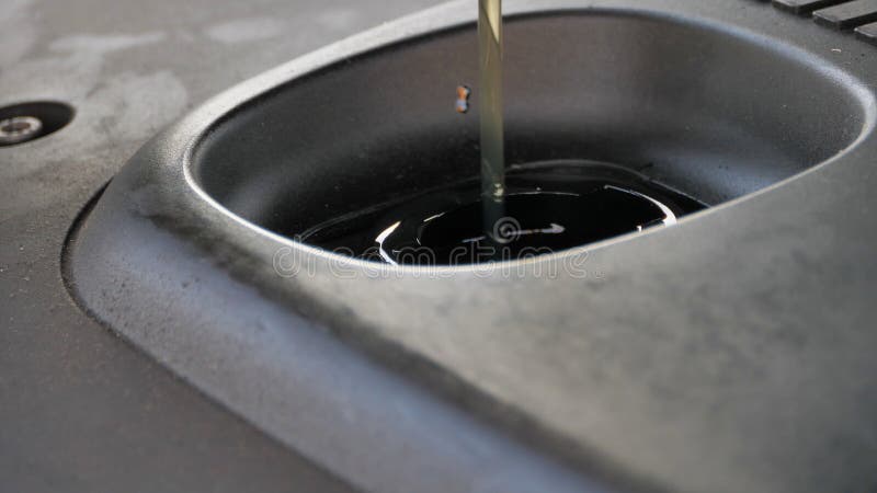 Motor Oil Pouring To Car Engine Stock Photo - Image of lubricant ...