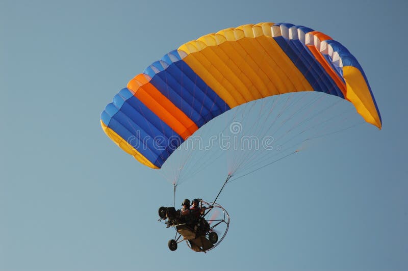 Motor parachute stock image. Image of glide, extreme, paragliding - 1046763