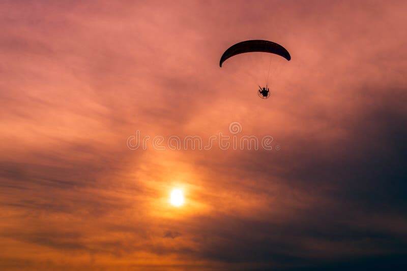 Motor Paragliding - Paramotoring Stock Photo - Image of ultralight ...