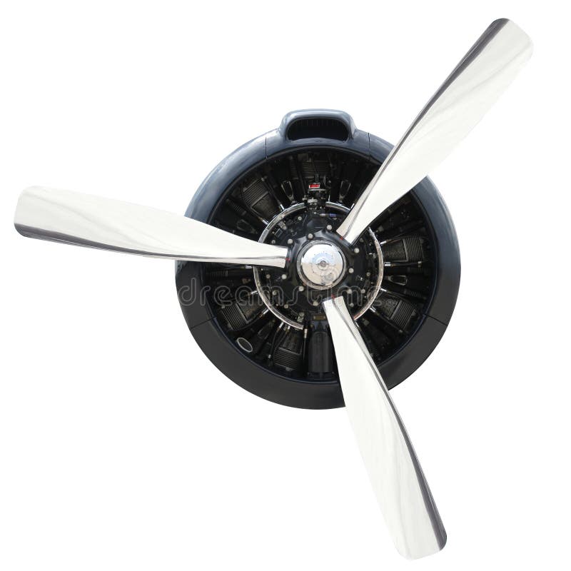 Motor Plano Con El Propulsor Imagen de archivo - Imagen de potencia ...