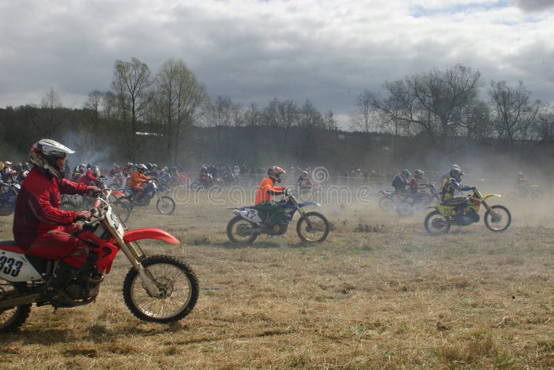 Motor-race. stock photo. Image of bikers, competition - 2359914