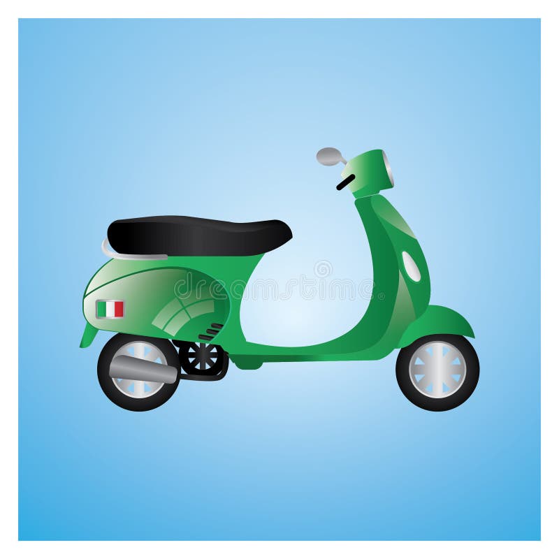 Motor Scooter. Vector Illustration Decorative Design Stock Vector ...
