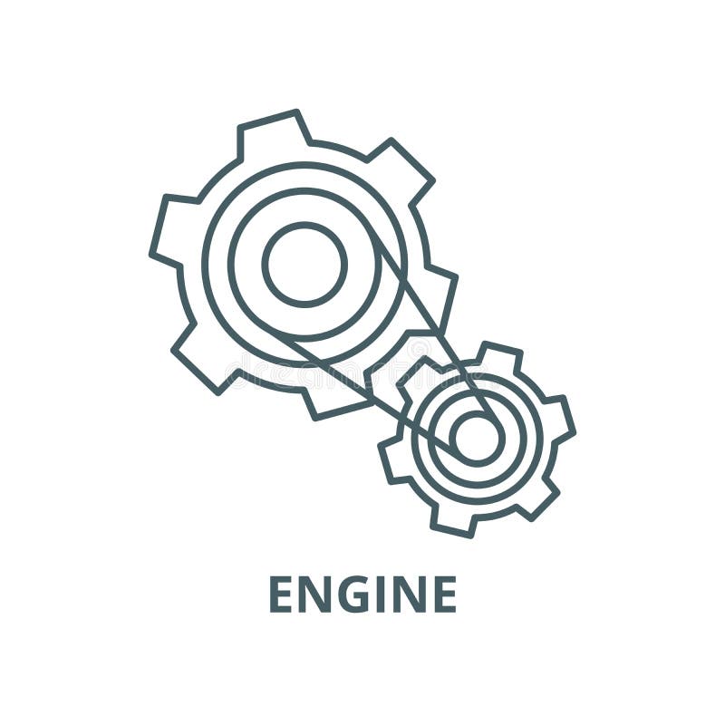 Settings, Engine Vector Line Icon, Linear Concept, Outline Sign, Symbol ...