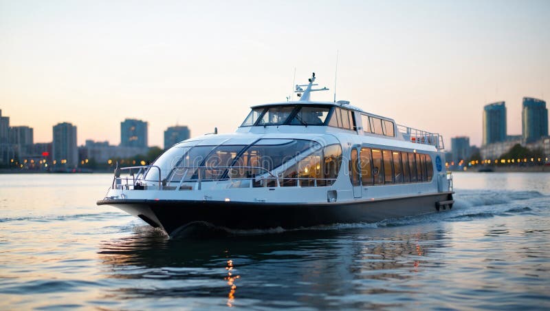 Motor Ship of the Future Powered by Ecological Electric Fuel- Generated ...