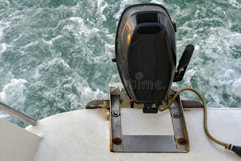 Motor on a Motor Ship Going by the Sea. Summer Boat Trips Stock Photo ...