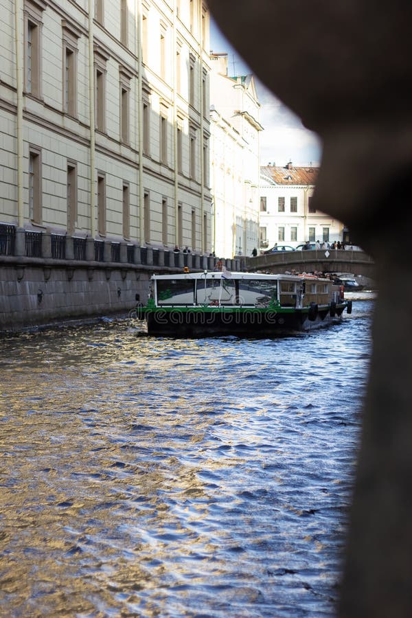 Motor Ship Tour River Excursion Touristic Cityscape Stock Photo - Image ...