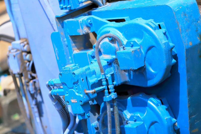 Motor and Sling for Crane Hook Stock Image - Image of lifting, rope ...