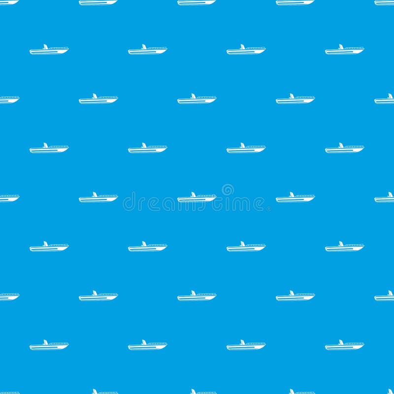 Motor Speed Boat Pattern Seamless Blue Stock Vector - Illustration of ...