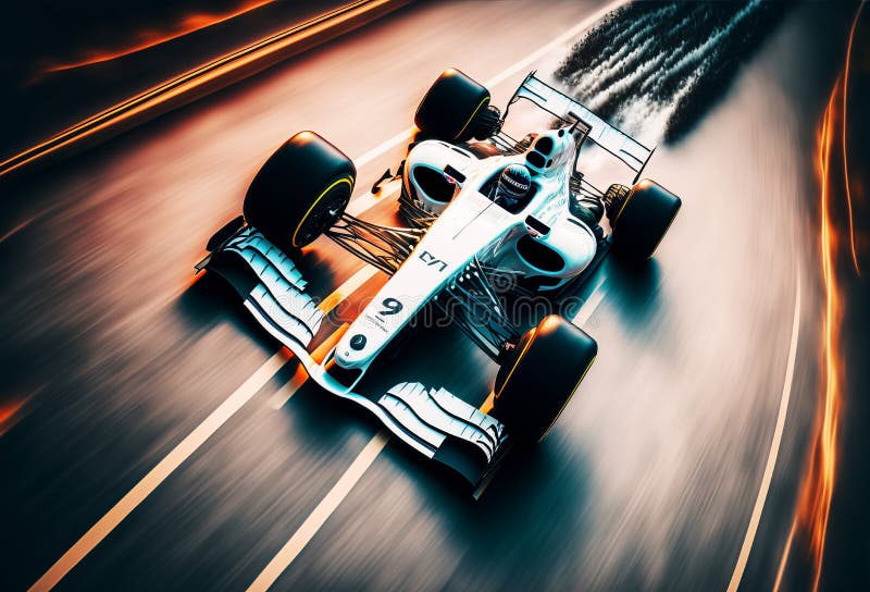 Motor Sport Racing Car on a Track, Speed and Performance. Generative Ai ...