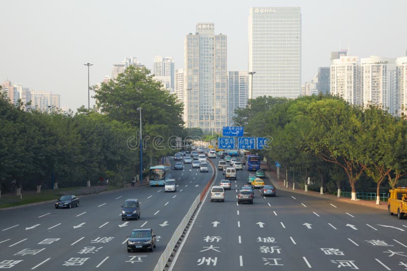 Motor Traffic on Multilane Highway Editorial Photography - Image of ...
