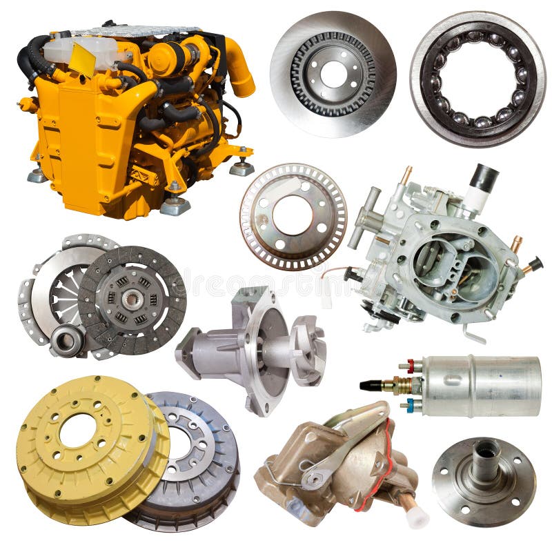 Motor Und Wenige Automobilteile Stockbild - Bild von benzin, transport ...