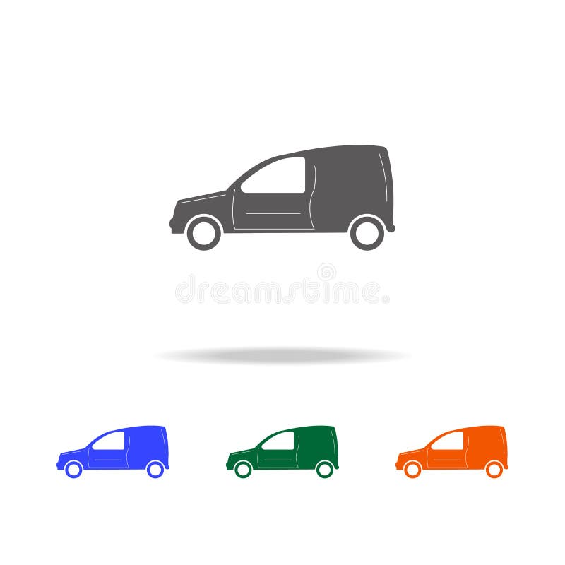 Motor Van Icon. Types of Cars Elements in Multi Colored Icons for ...
