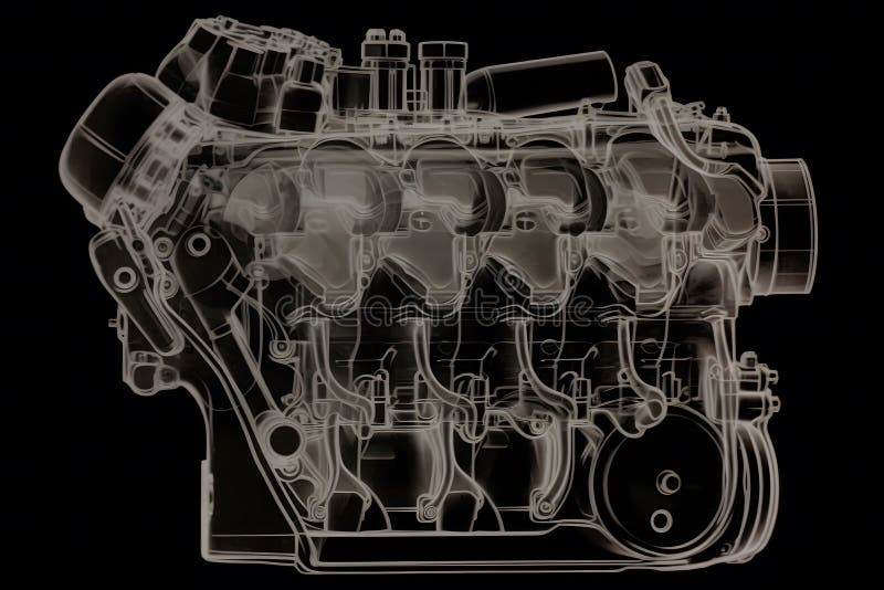 Motor Visualization Digital. Neural Network AI Generated Stock ...