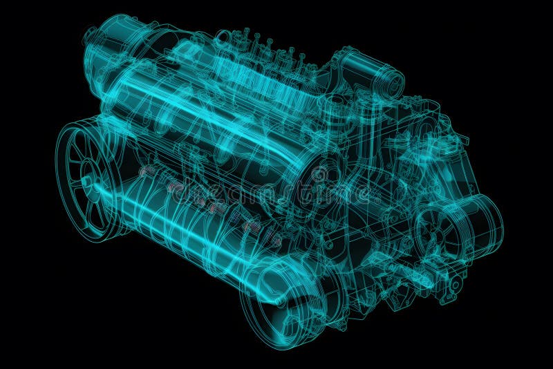 Motor Visualization Digital. Neural Network AI Generated Stock ... Motor Visualization Digital. Neural Network AI Generated Stock ...