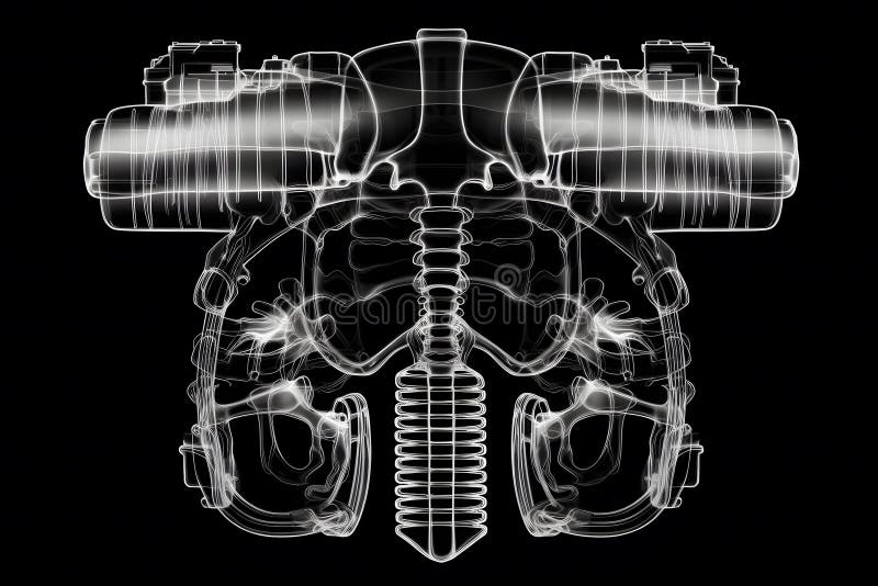 Motor Visualization Digital. Neural Network AI Generated Stock ...