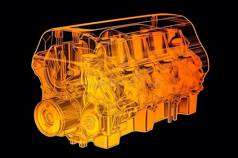 Motor Visualization Digital. Neural Network AI Generated Stock ...