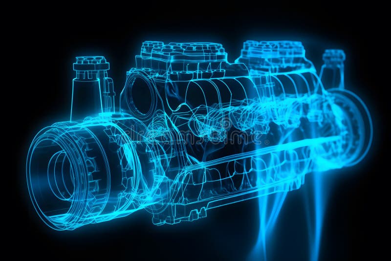 Motor Visualization Digital. Neural Network AI Generated Stock ... Motor Visualization Digital. Neural Network AI Generated Stock ...