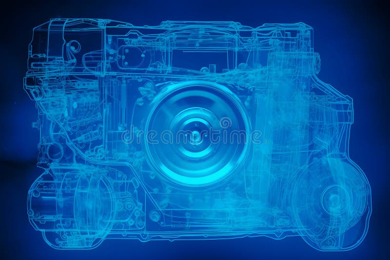 Motor Visualization Digital. Neural Network AI Generated Stock ...