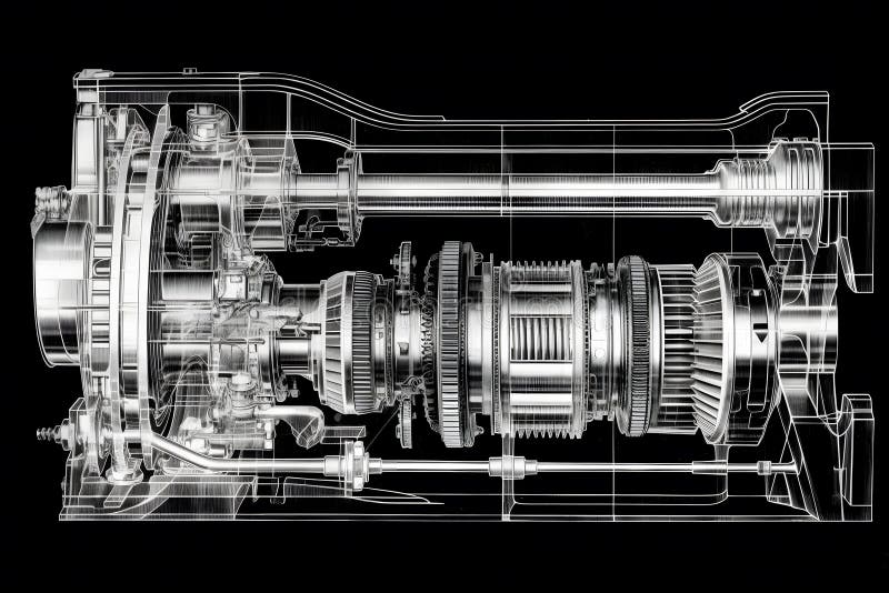 Motor Visualization Digital. Neural Network AI Generated Stock ...