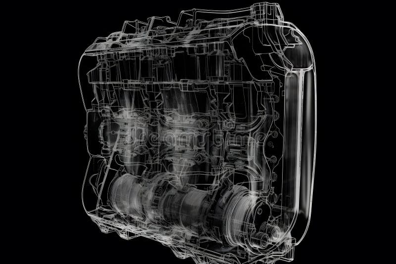 Motor Visualization Digital. Neural Network AI Generated Stock ...