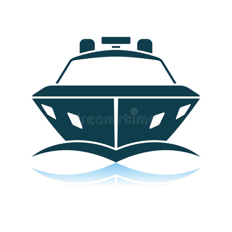 Motor Yacht Icon Front View Stock Vector - Illustration of yacht ...