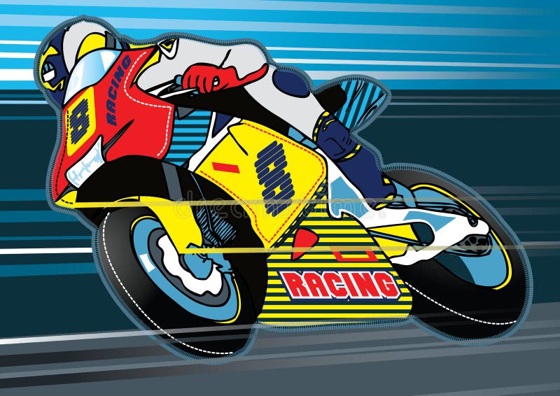 Motorcycle racing stock vector. Illustration of cartoon - 28738213
