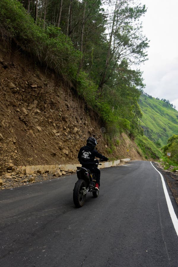Motorbike Ride Happily Down the Hill Editorial Image - Image of ...