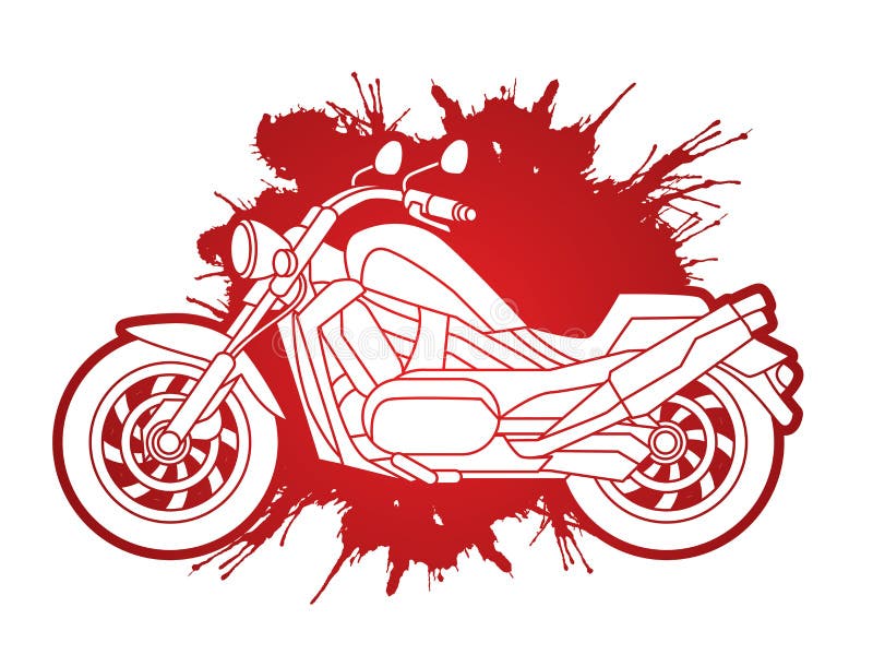 Motorbike Side View, Chopper Stock Vector - Illustration of cartoon ...