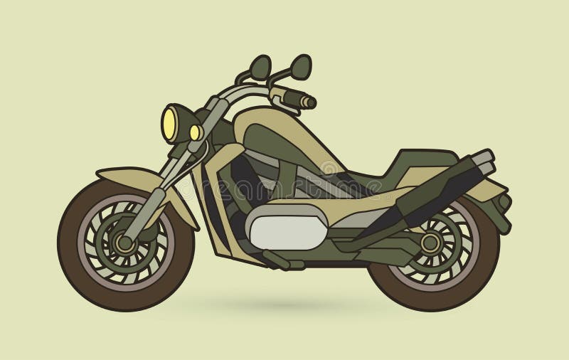 Motorbike Side View, Chopper Stock Vector - Illustration of bike ...