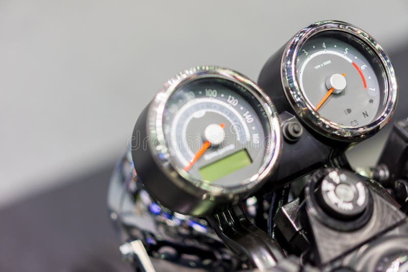 Motorbike Speedometer Style Vintage Classic. Stock Image - Image of ...