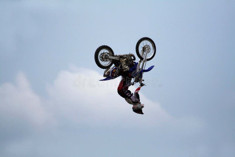Motorcycle Stunt Acrobatics Stock Image - Image of flies, sport: 5059955