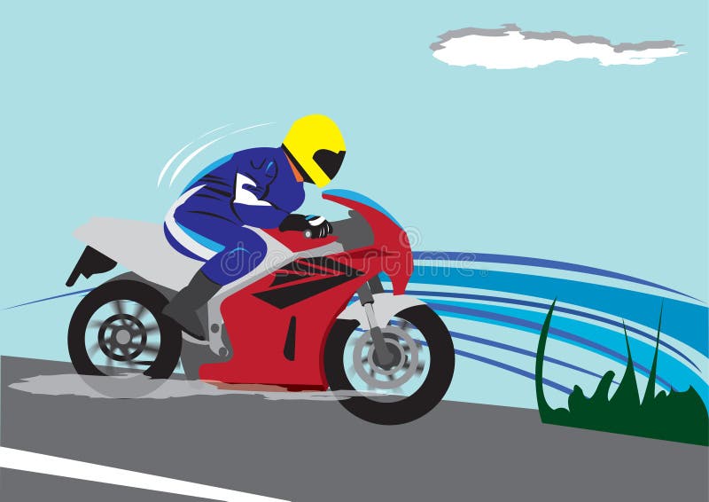 Motorcycle racing stock vector. Illustration of cartoon - 28738213
