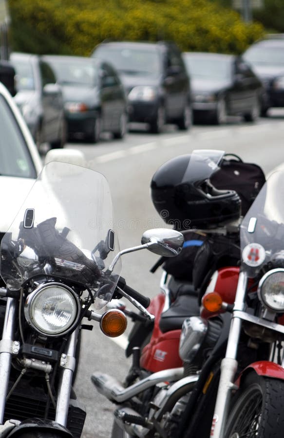 Motorbikes in a row stock photo. Image of chromed, brake - 6276404