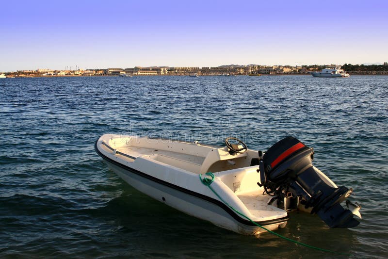 Motorboat stock photo. Image of resort, blue, float, buoy - 13463182