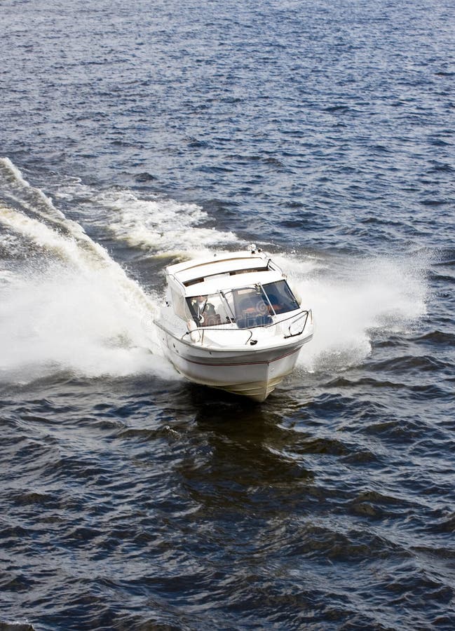 Motorboat stock photo. Image of leisure, blue, speed - 10399492