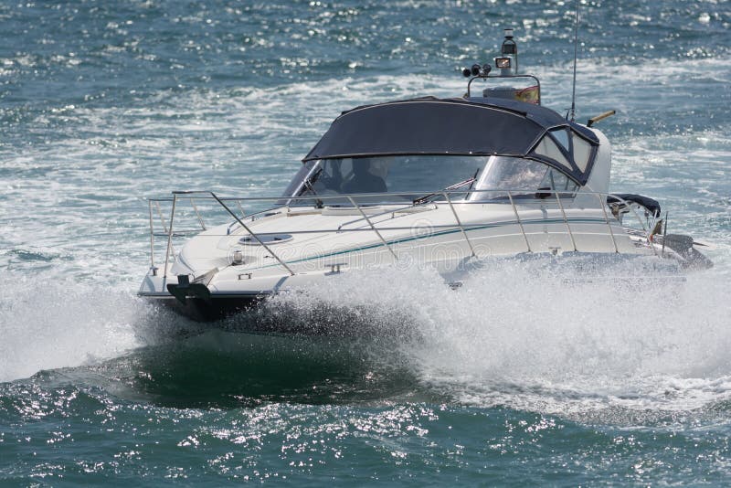 Motorboat stock photo. Image of summer, palm, scenics - 20127076