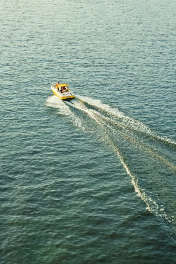 Speedboat on the River Surface Stock Image - Image of speedboat ...
