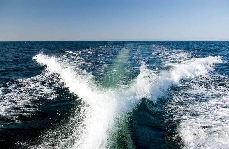 Motorboat wake stock photo. Image of fast, boating, travel - 2376718