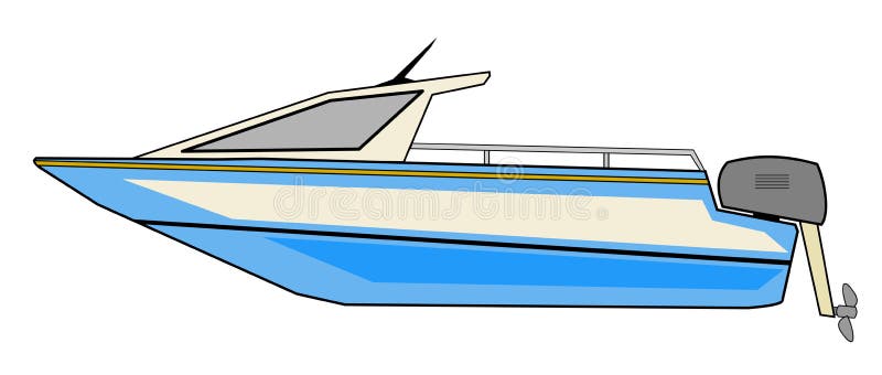Motorboot vector illustratie. Illustration of sport, oceaan - 22729472