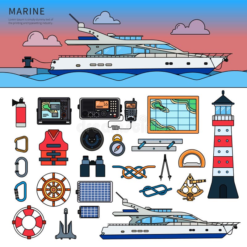 Motorboot im Meer vektor abbildung. Illustration von boot - 86035635