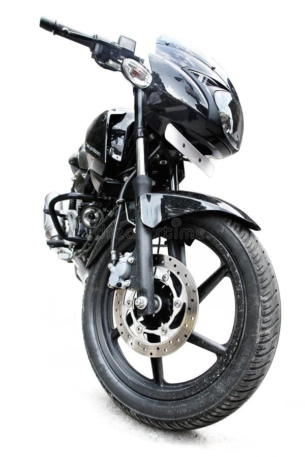 Motorcycle Isolated Front View Stock Image - Image of safety, lamp ...