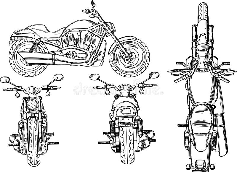 Biker Driving Motorcycle Rides. First-person View Stock Vector ...