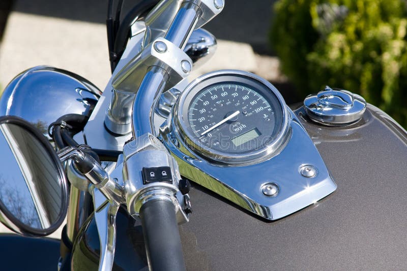 Motorcycle dials stock image. Image of chromed, motorcycle - 10515133